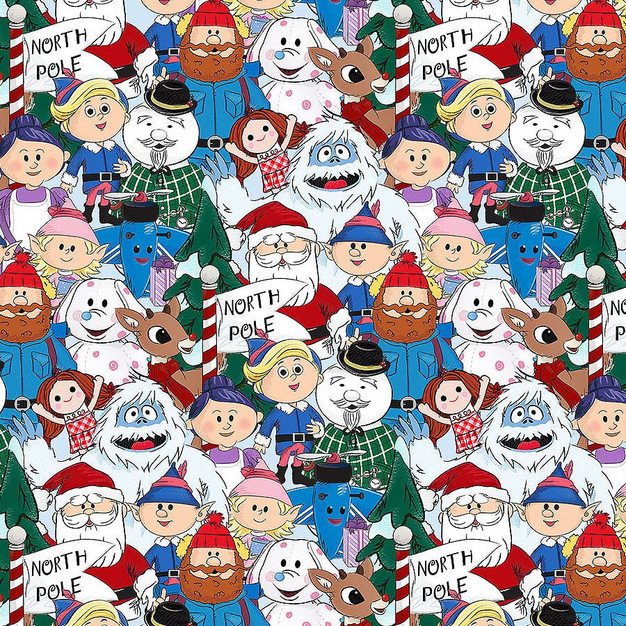 Rudolph The Red-Nosed Reindeer Characters Multi – Fort Worth Fabric Studio