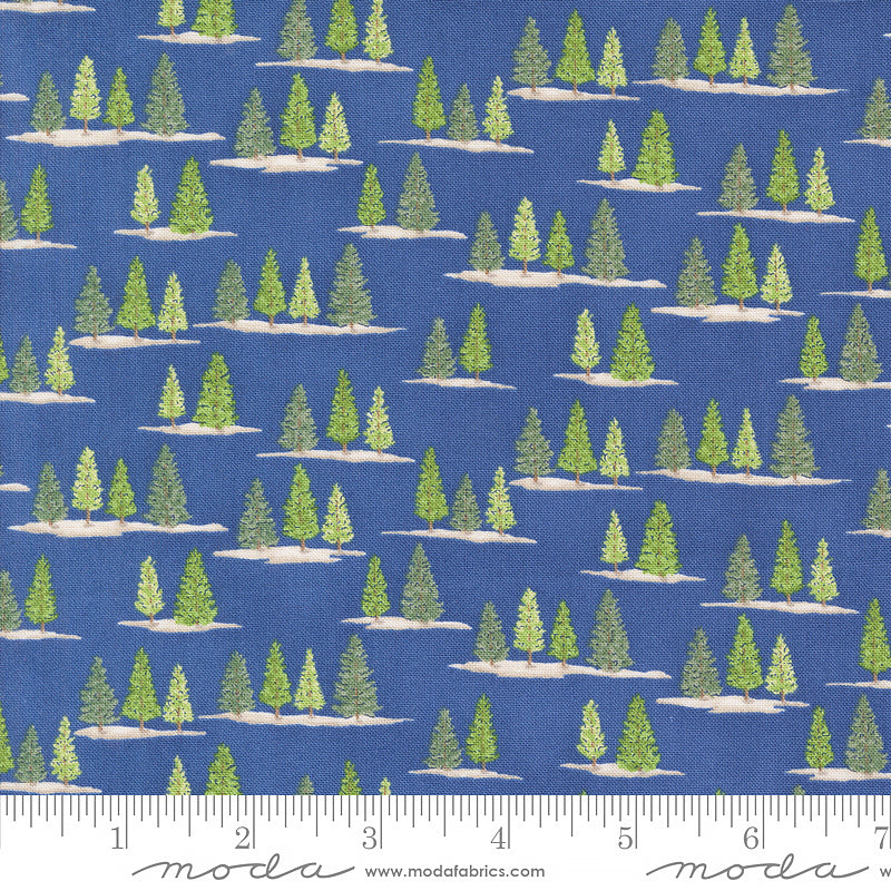 Moda On Lake Time Tiny Trees Deep Water 1 Yard Cut – Fort Worth Fabric ...