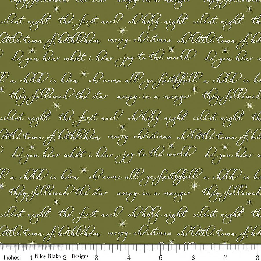 Riley Blake Glisten Text Green 1 Yard Cut – Fort Worth Fabric Studio