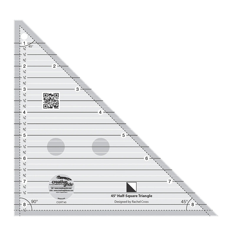 45° Half-Square Triangle Ruler from Creative Grids – Fort Worth Fabric ...