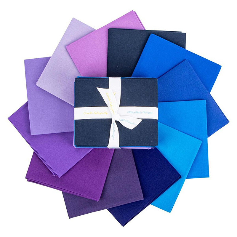 Confetti Cottons Sapphire Dusk Fat Quarter Bundle from Riley Blake ...