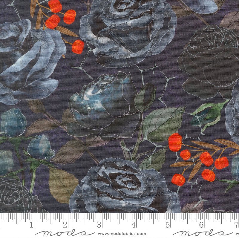 Coven Roses Midnight – Fort Worth Fabric Studio