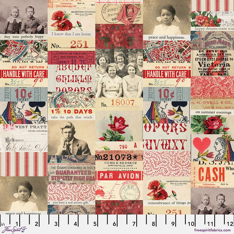 Eclectic Elements Palette - Red Collage Red – Fort Worth Fabric Studio