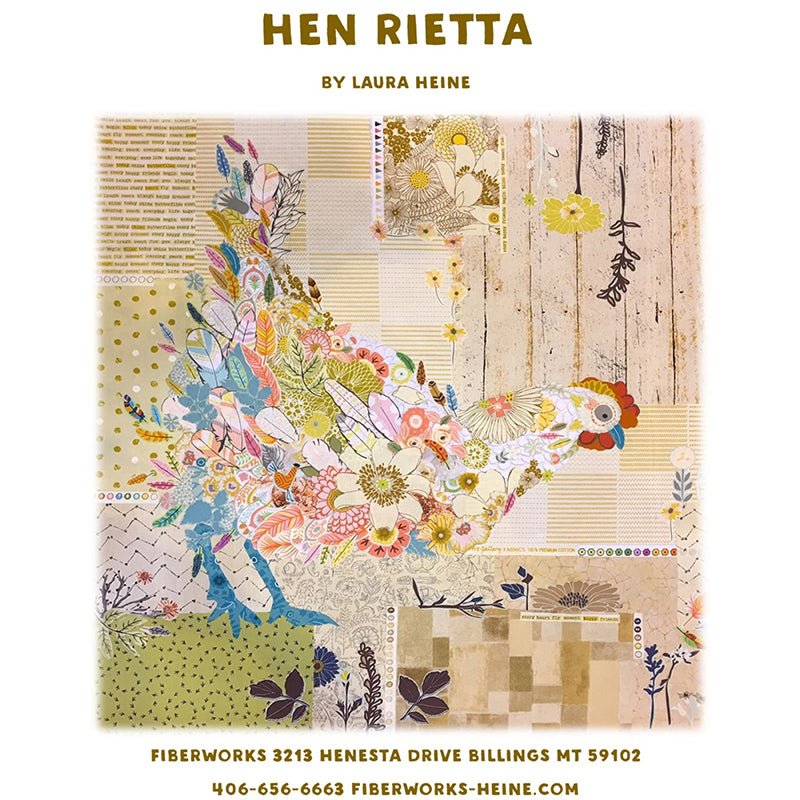Hen Rietta Collage Pattern by Fiberworks Inc – Fort Worth Fabric Studio