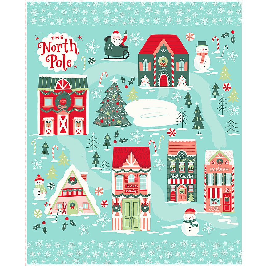 The North Pole Flannel 35 ½" Panel Multi – Fort Worth Fabric Studio
